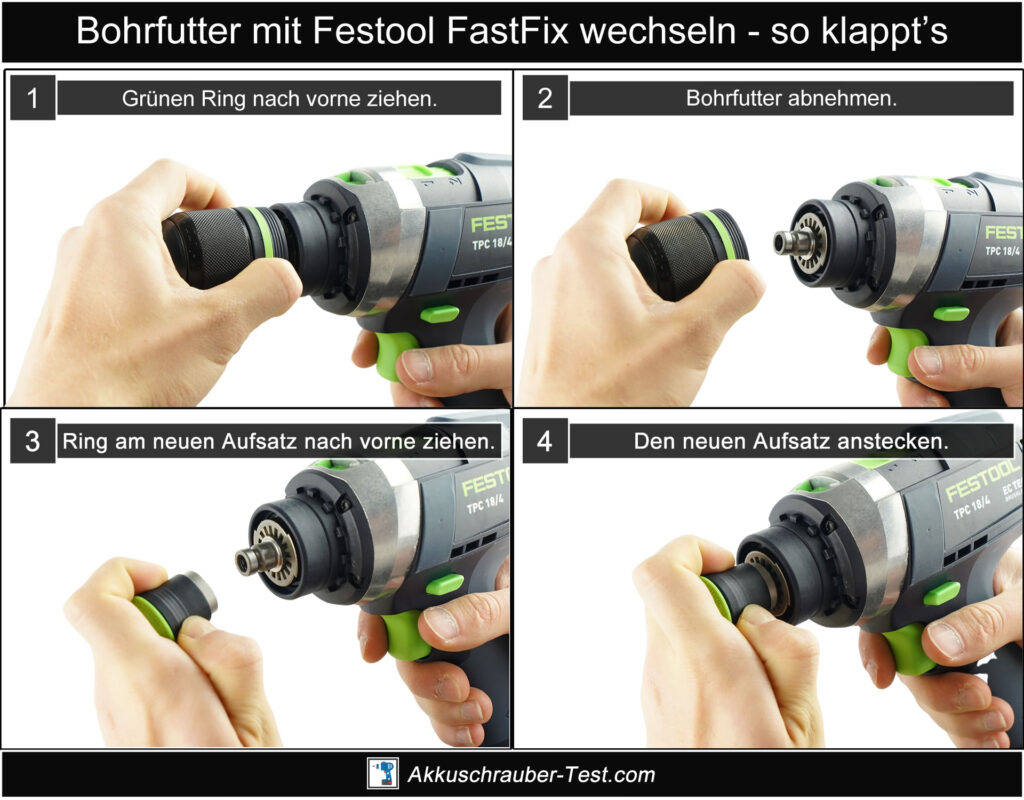 Akkuschrauber Bohrfutter wechseln - so funktioniert's